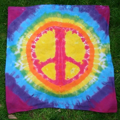 Tie Dye Peace Sign Background
