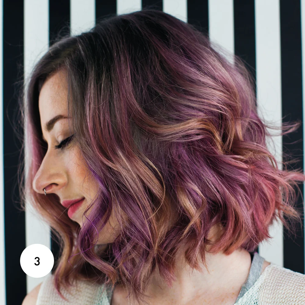 Dark Brown Hair With Purple Tips