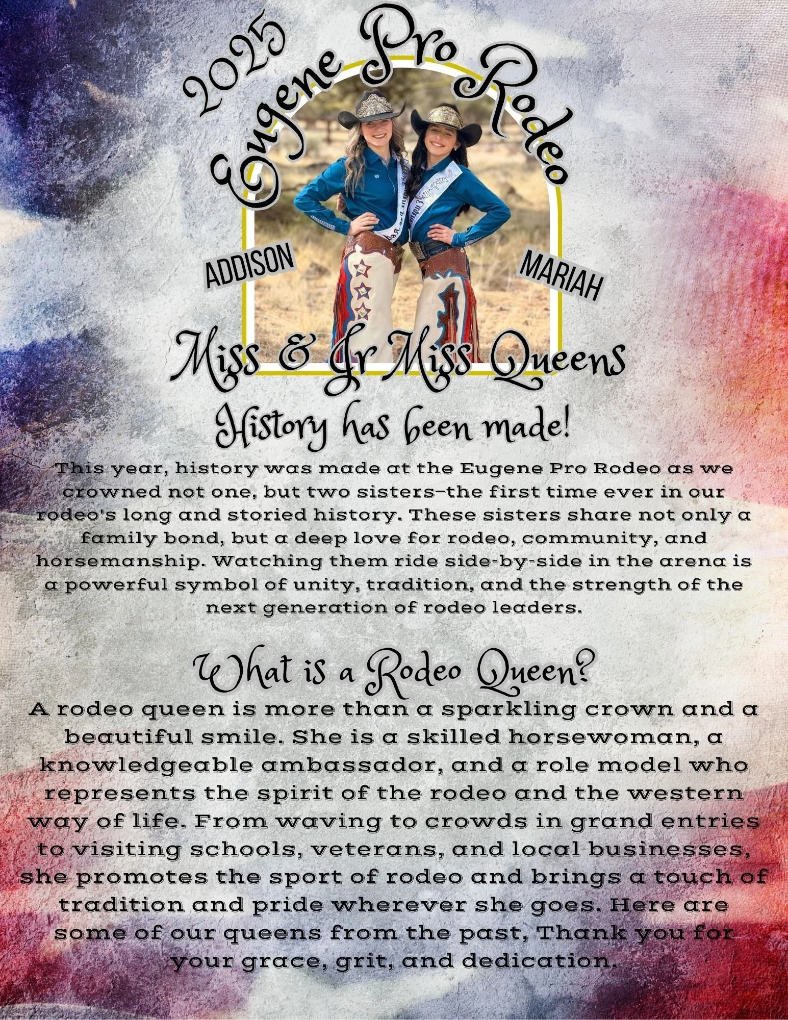 2025 Royalty — Eugene Pro Rodeo