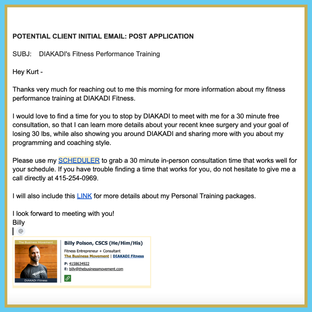 Personal Trainer Business Resources | New Client Intake Form — The ...