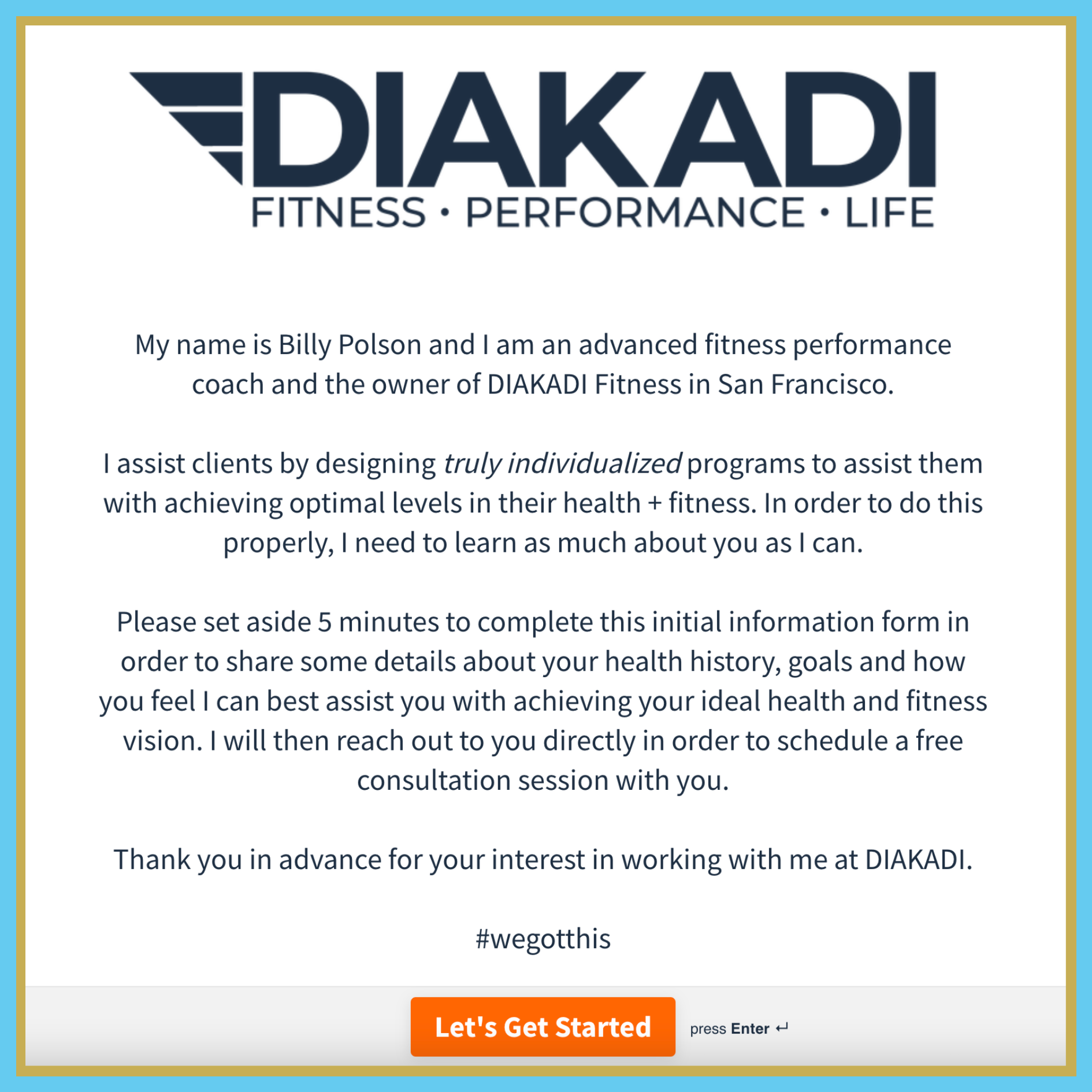 Personal Trainer Business Resources | New Client Intake Form — The ...