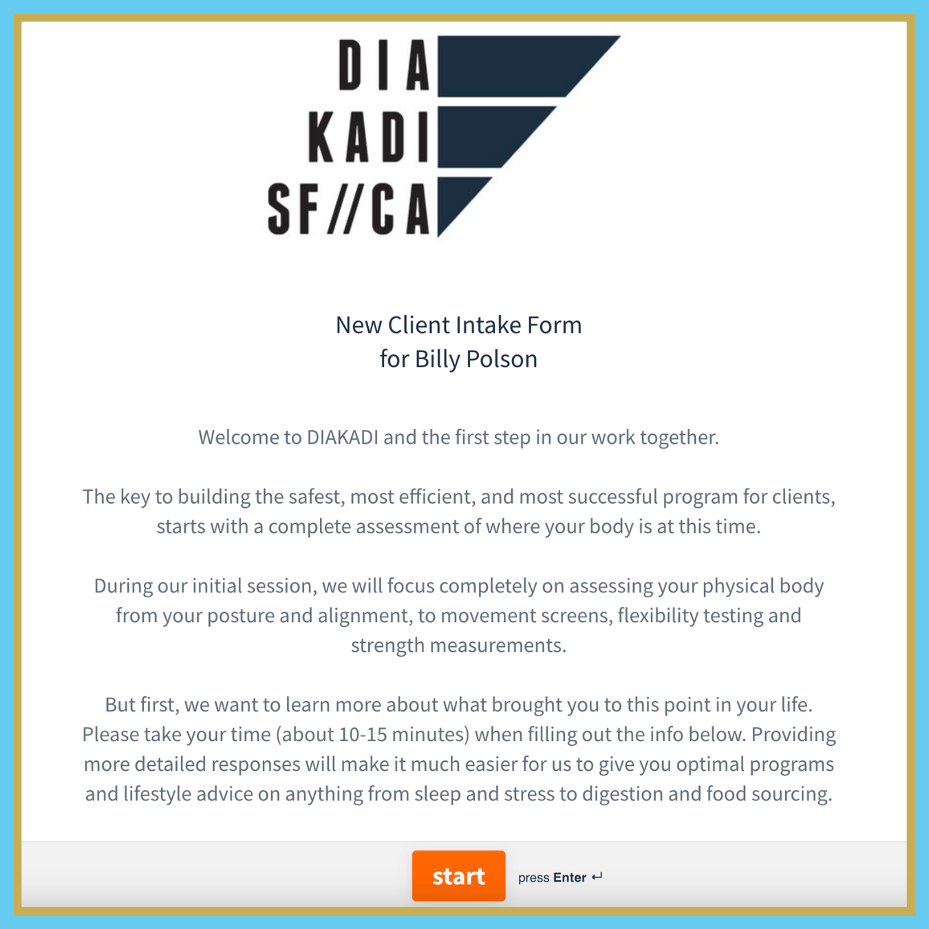 Personal Trainer Business Resources | Pre-Assessment New Client ...