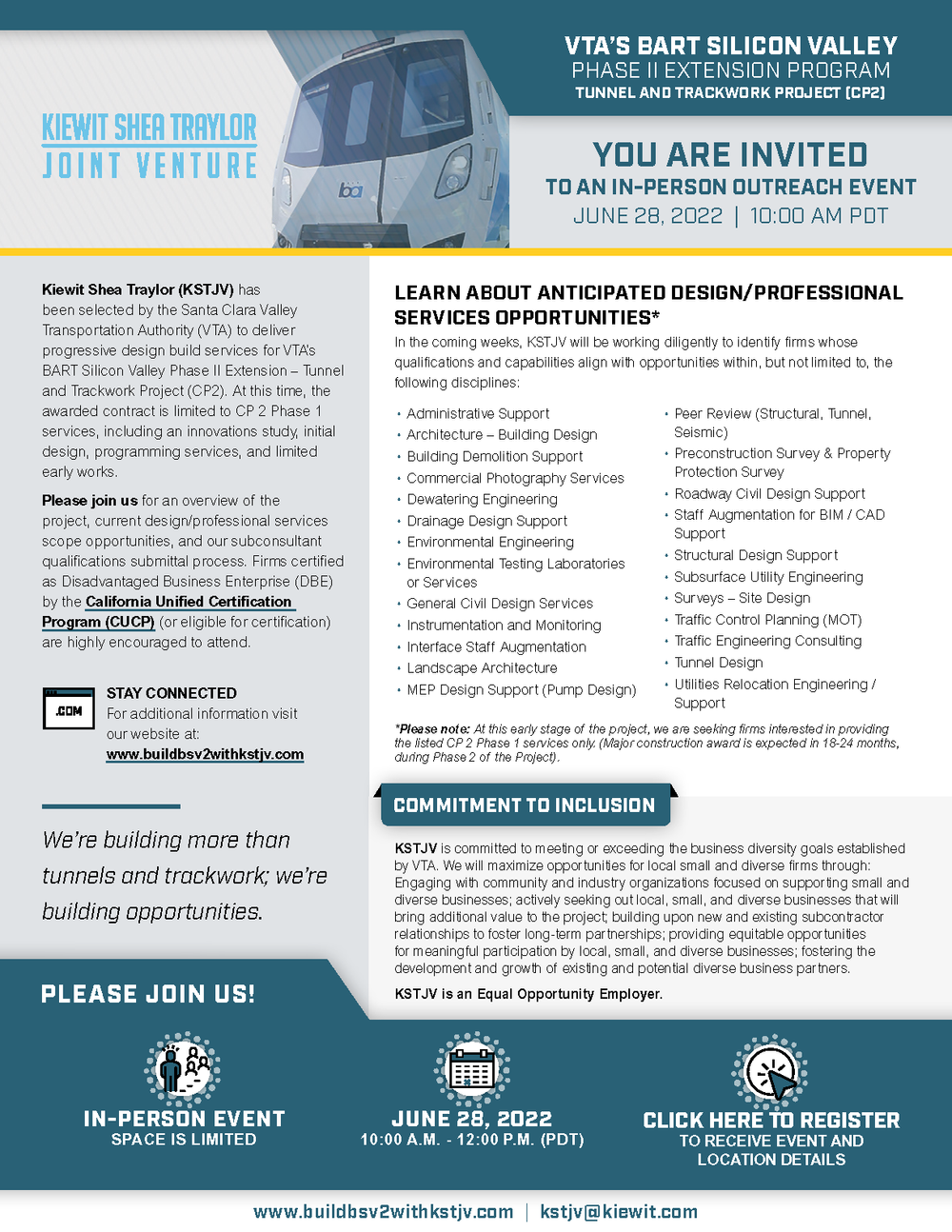 SOLD OUT - KSTJV Diverse Subcontractor Outreach & Information Session ...