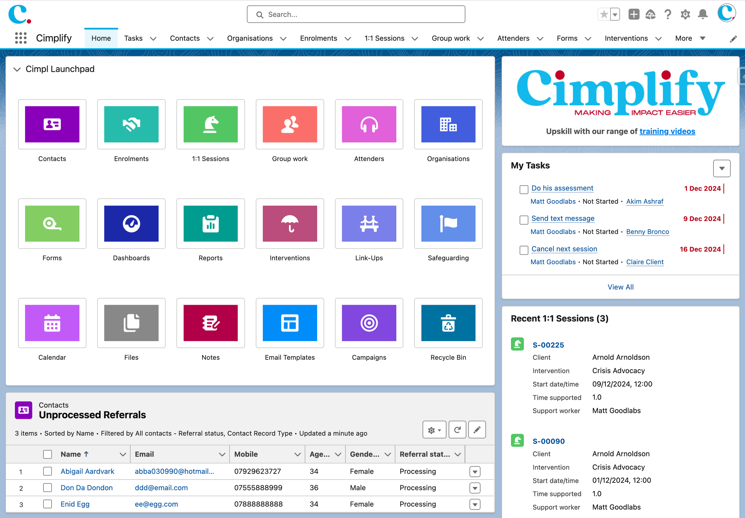 Cimplify Login + MFA — Goodlabs