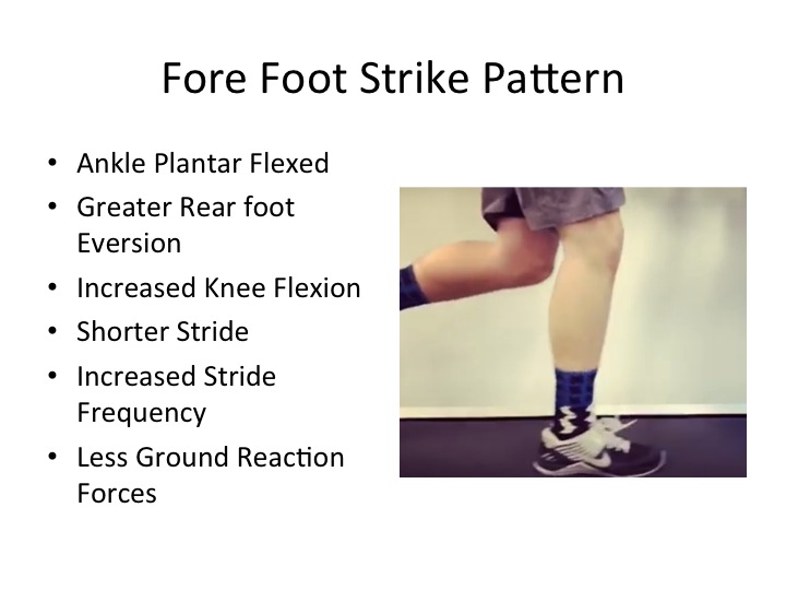 Forefoot vs. Rear foot Strike Patterns and Biomechanics in Running — Mend