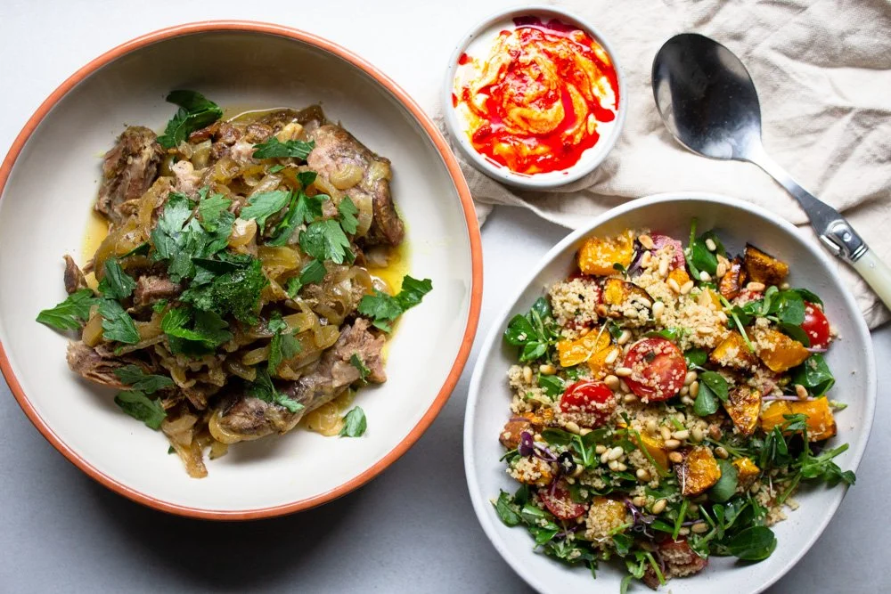 Slow Cooked Lamb & Pumpkin Cous Cous Salad — Body Good Food
