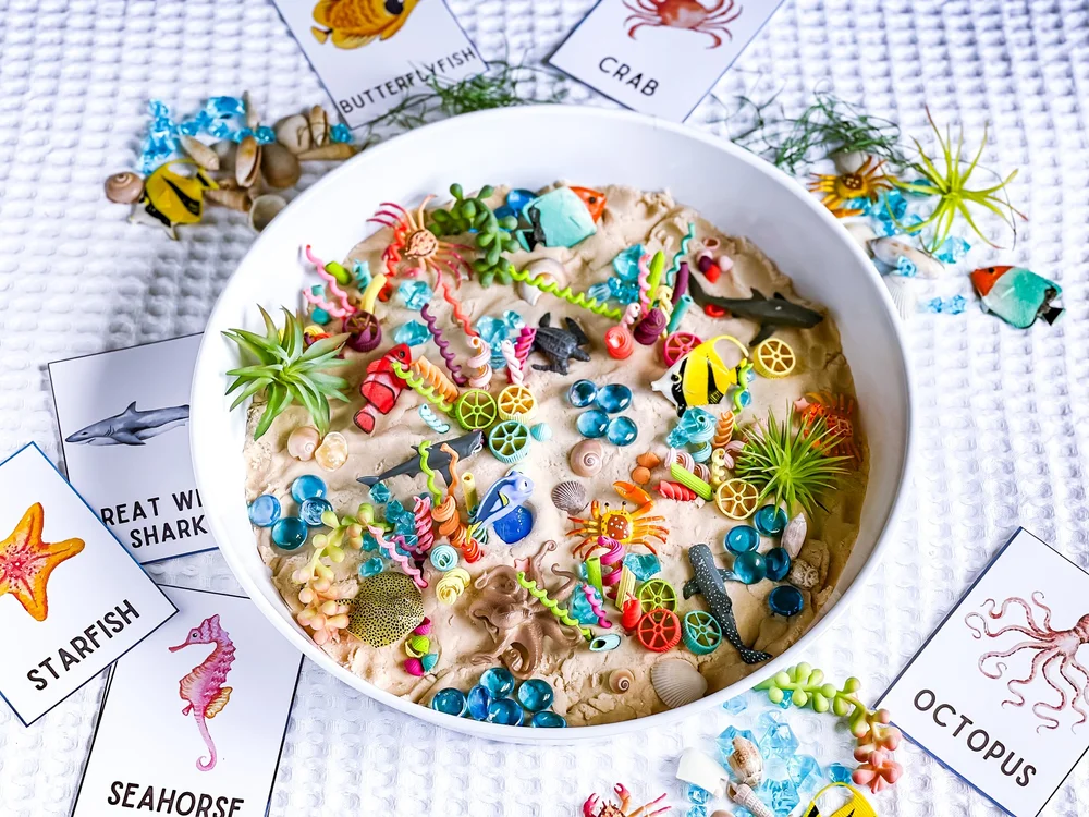 Kids Activity: Build An Ocean Theme Coral Reef Sensory Tray - An ...