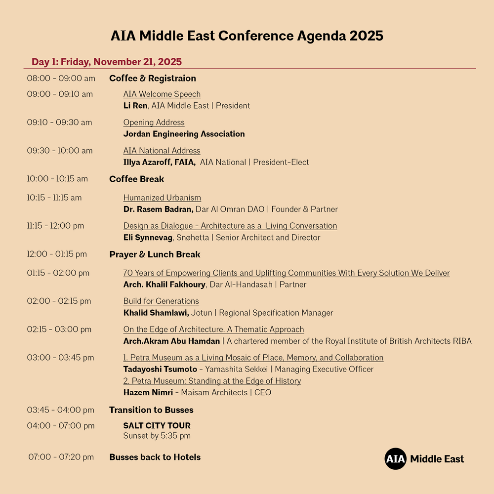 2025 AIA Middle East Year End Conference - Program — AIA Middle East