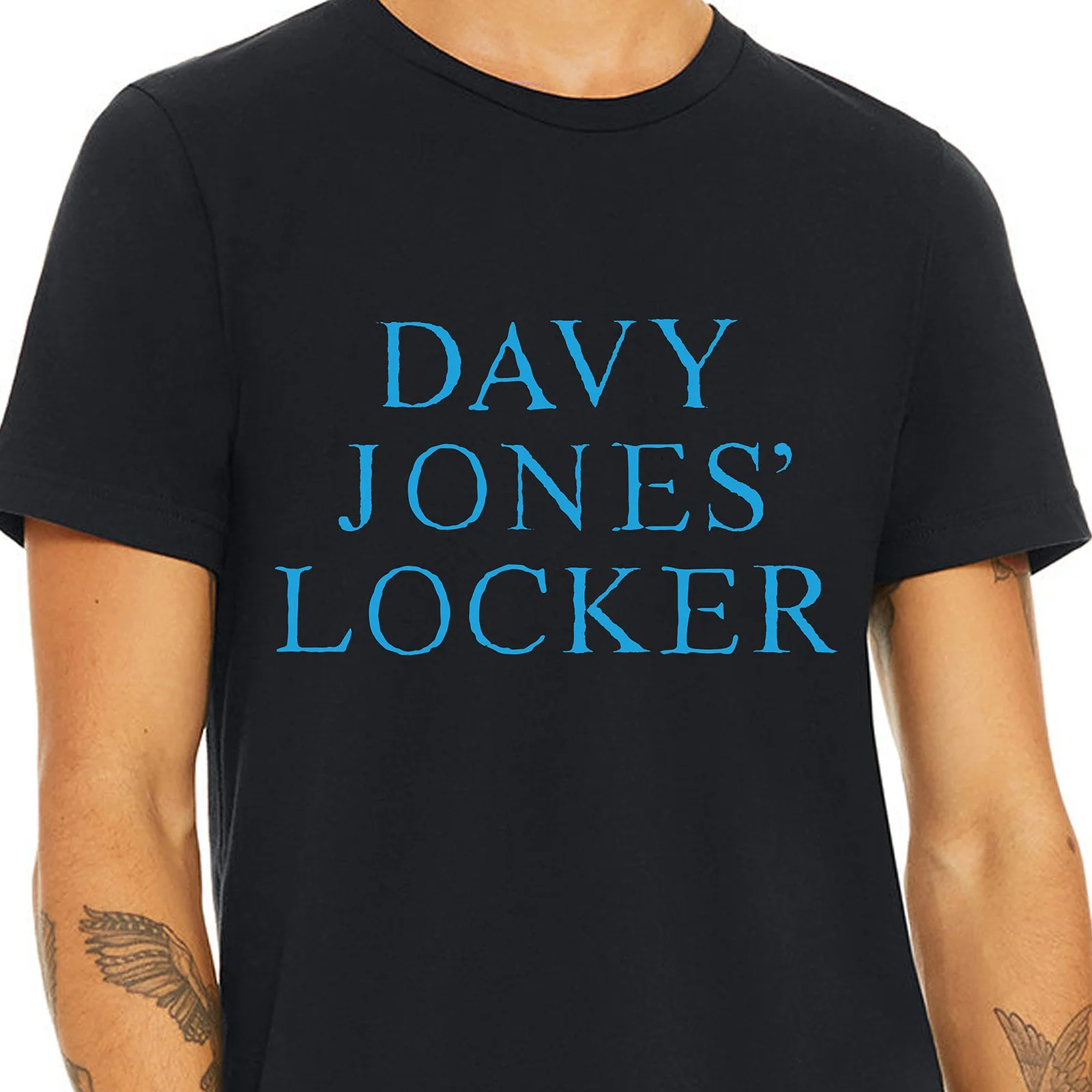 Davy Jones Locker T Shirt (Black or Lt Blue) — The Ocean Blue