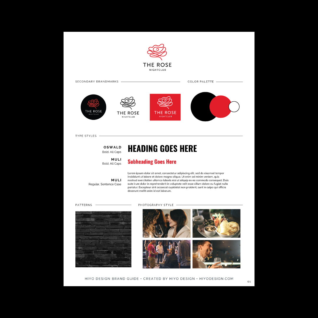 The Rose Nightclub — Branding + Web Design + Social Media | HIYO DESIGN