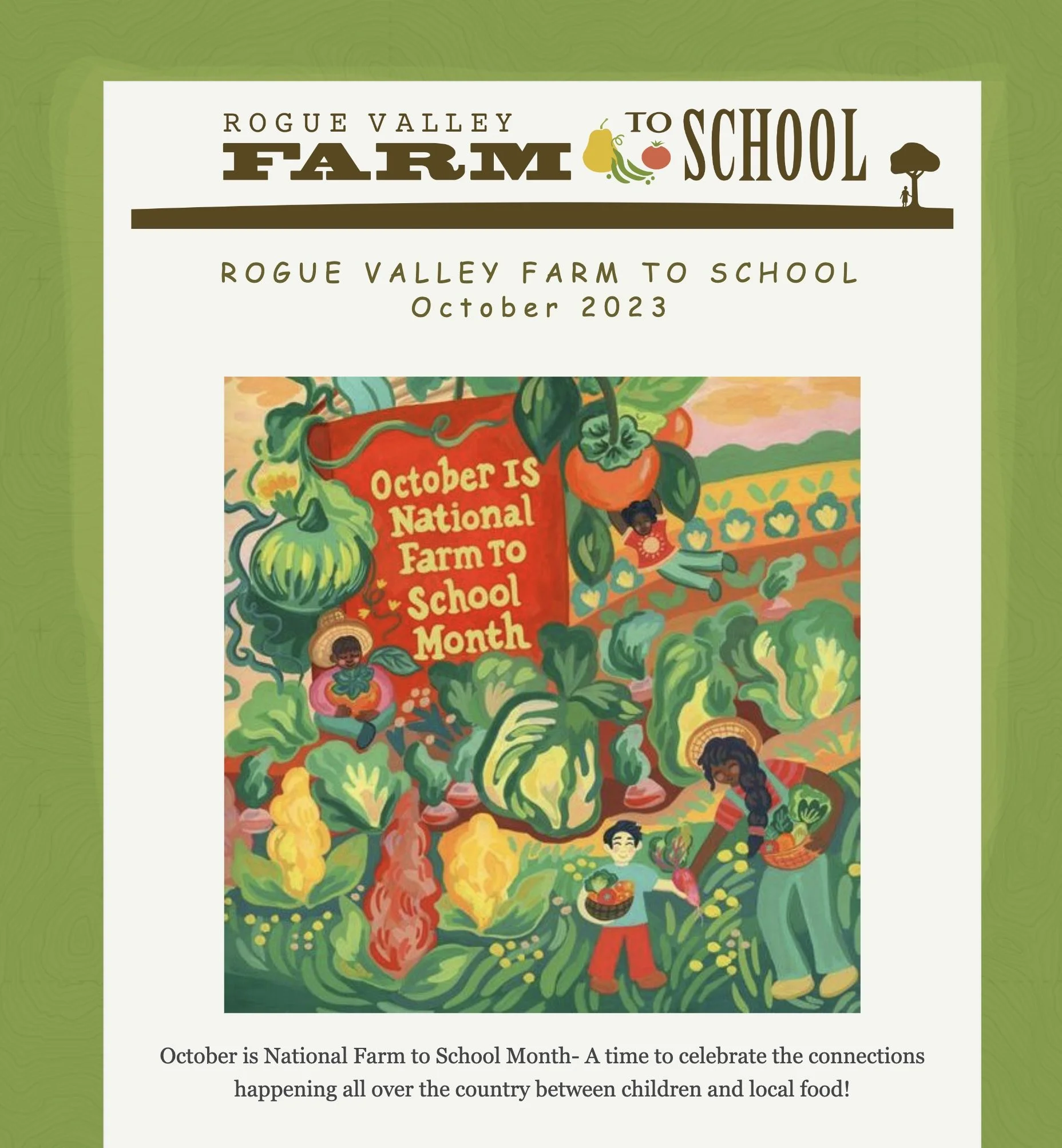 Newsletters — Rogue Valley Farm to School