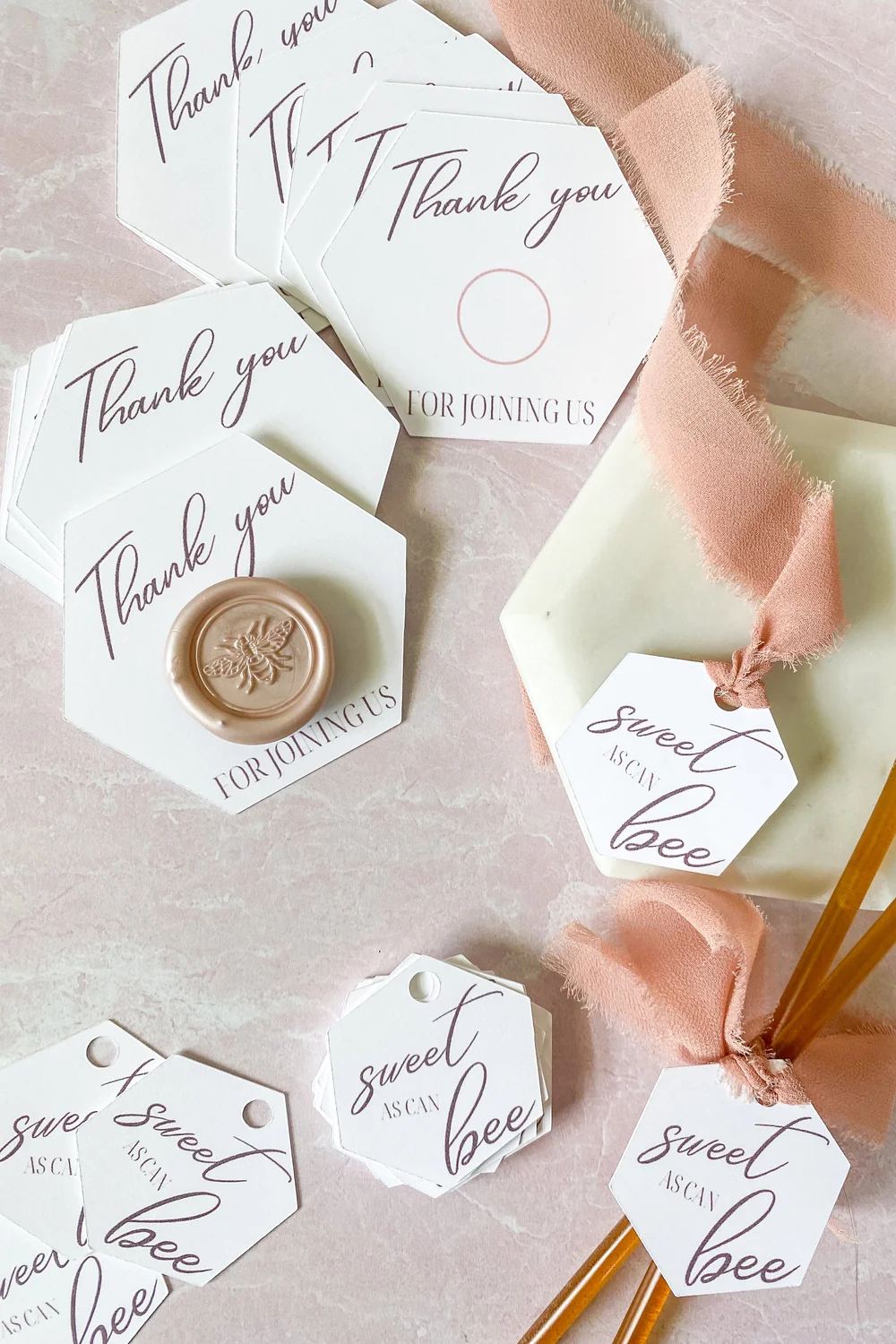 DIY Hexagon Paper Favor Tags and Cards — Wine & Sprinkles