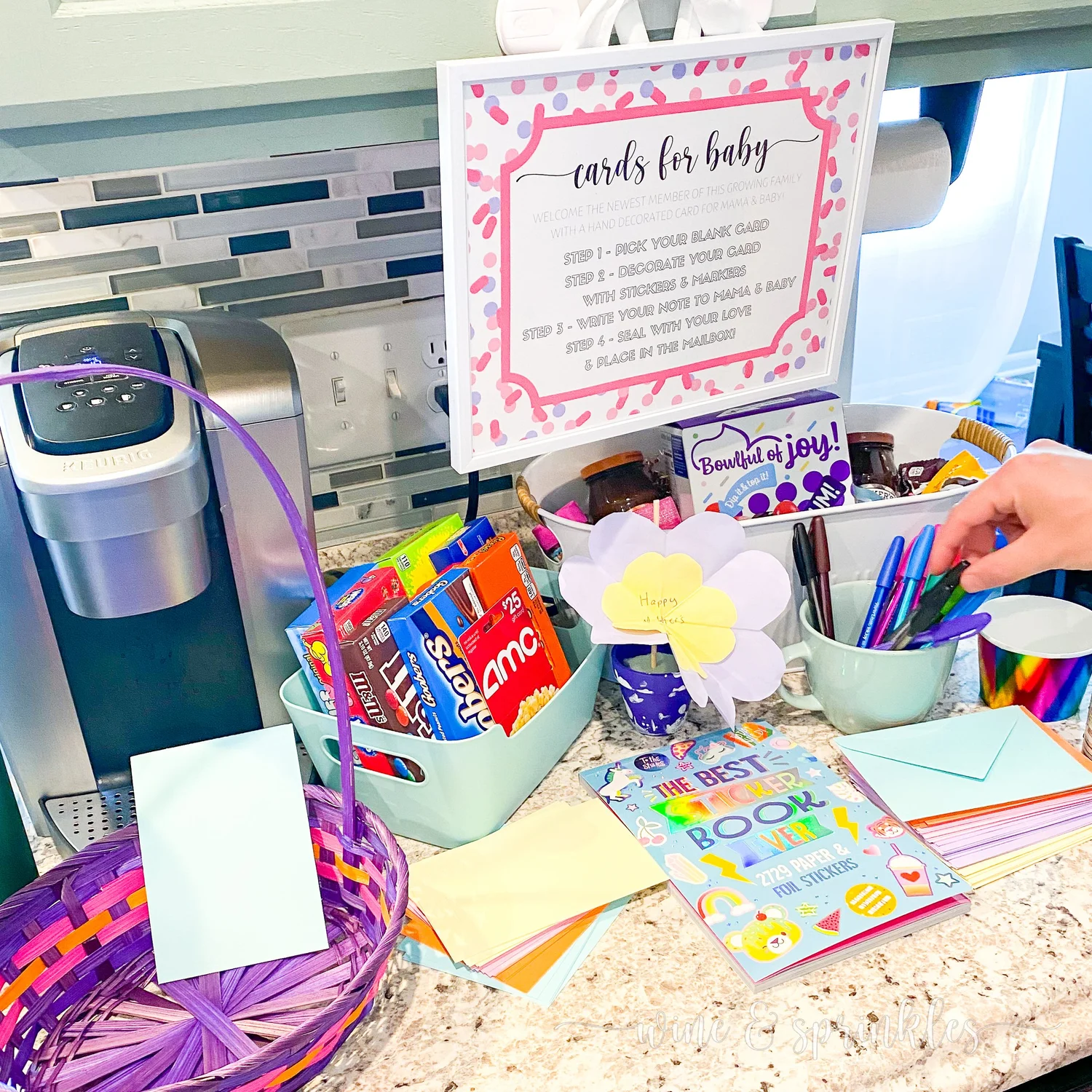 DIY Cards for Baby Activity Station for Baby Showers — Wine & Sprinkles