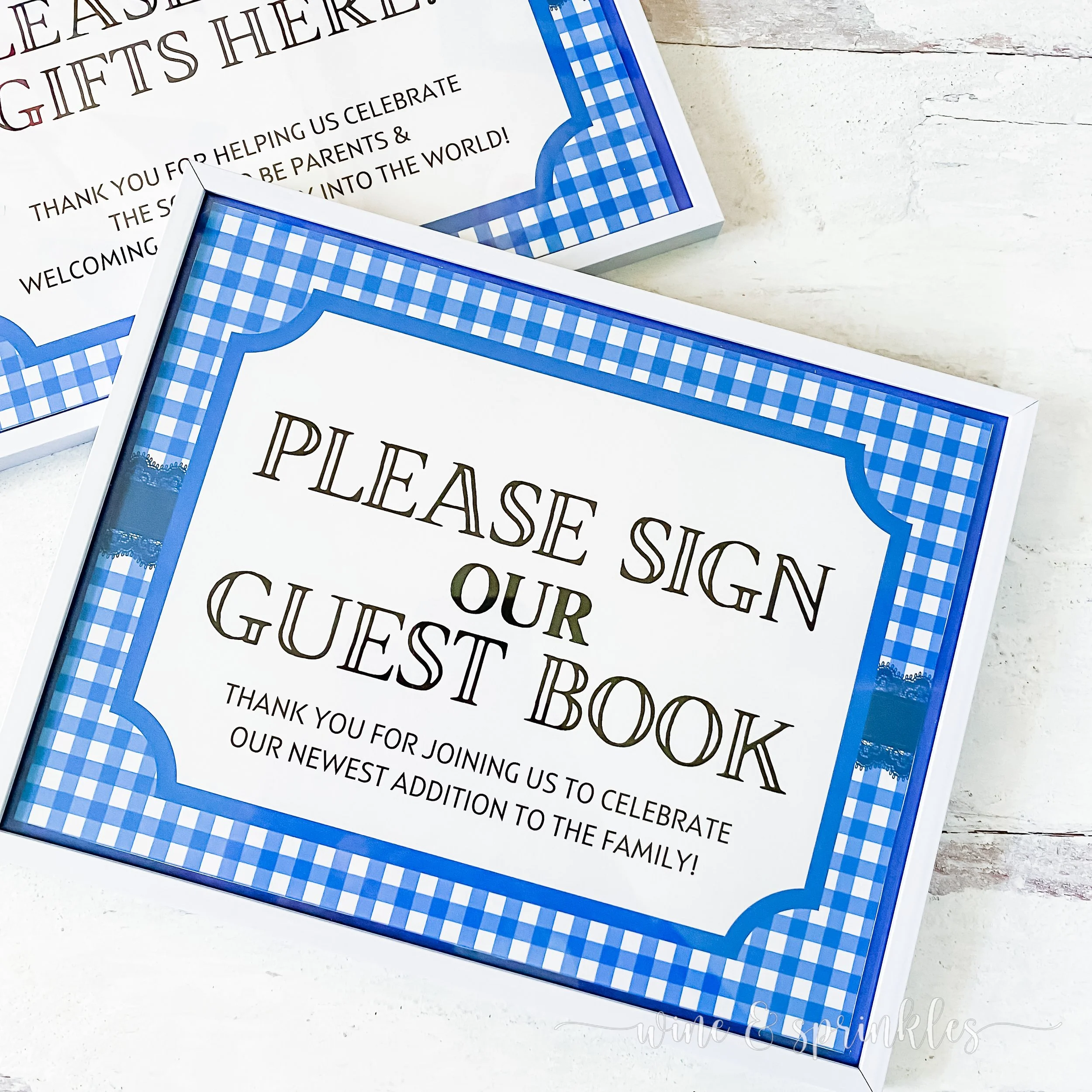 Easy DIY Baby Shower Gift and Guest Book Signs — Wine & Sprinkles