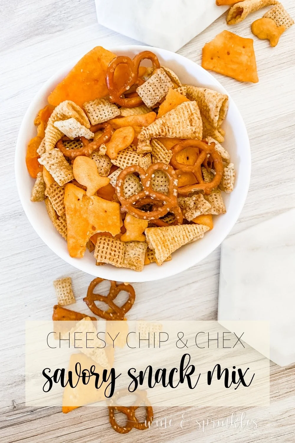 Cheesy Chip Chex Savory Snack Mix — Wine & Sprinkles