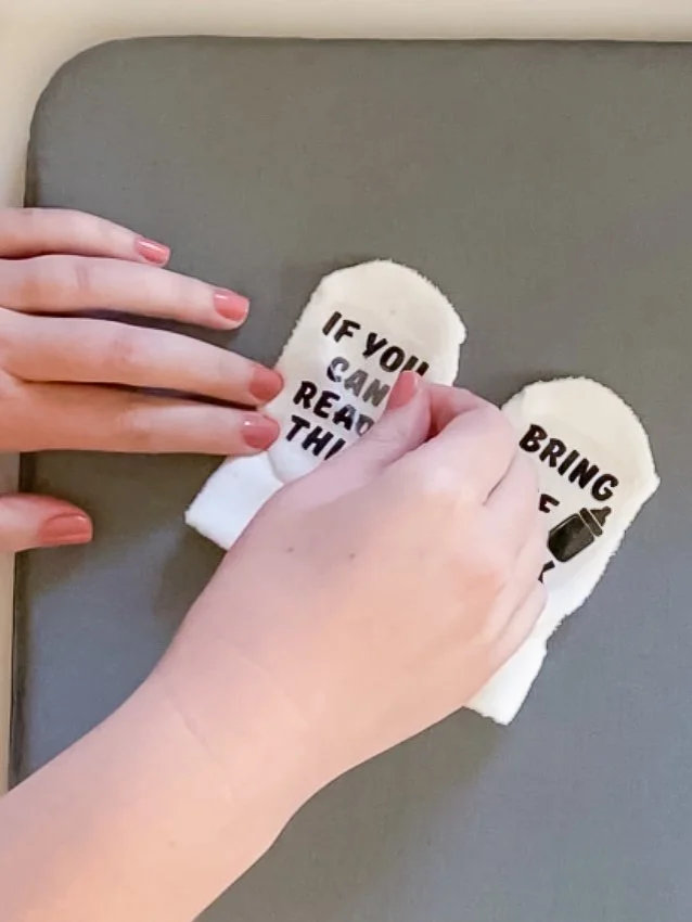 DIY HTV Sassy Baby Socks — Wine & Sprinkles