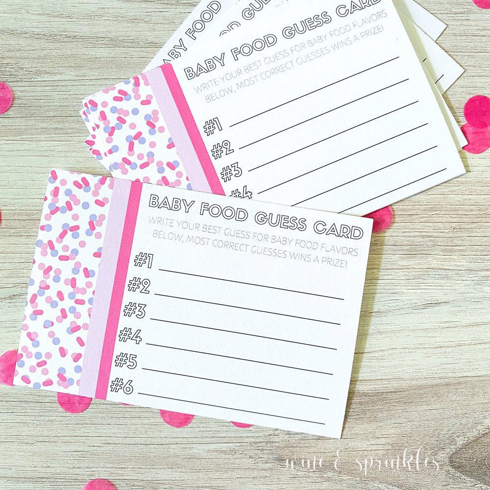 DIY Guess the Baby Food Shower Game — Wine & Sprinkles