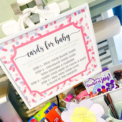 DIY Cards for Baby Activity Station for Baby Showers — Wine & Sprinkles