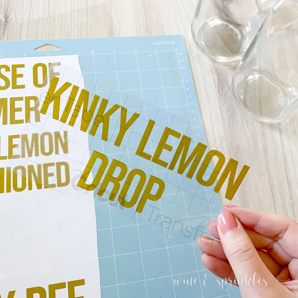 DIY Vinyl Cocktail Bottle Labels — Wine & Sprinkles