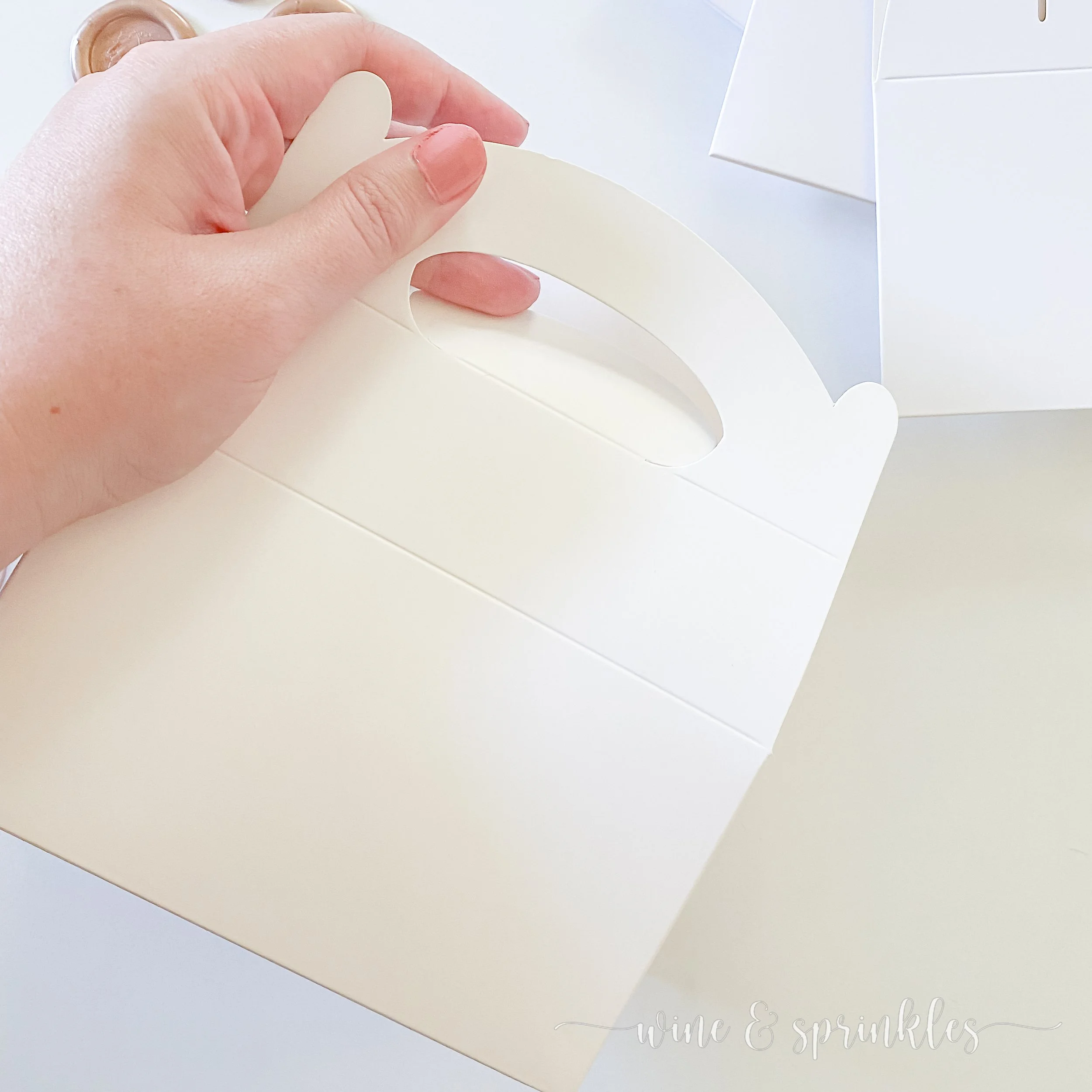 DIY Personalized Wax Seal Gable Gift Boxes — Wine & Sprinkles