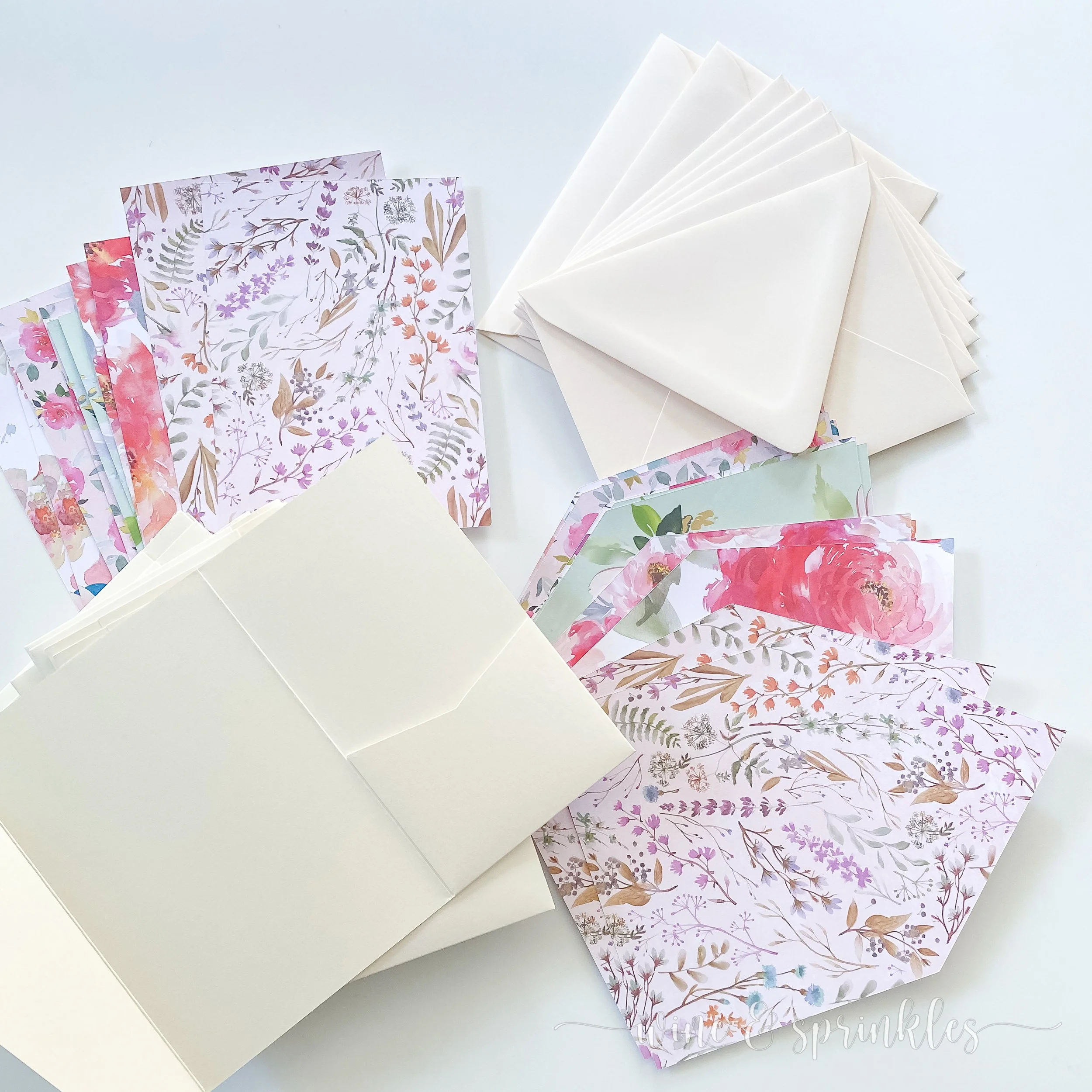 DIY Patterned Paper Envelope Liners and Invitation Mats — Wine & Sprinkles
