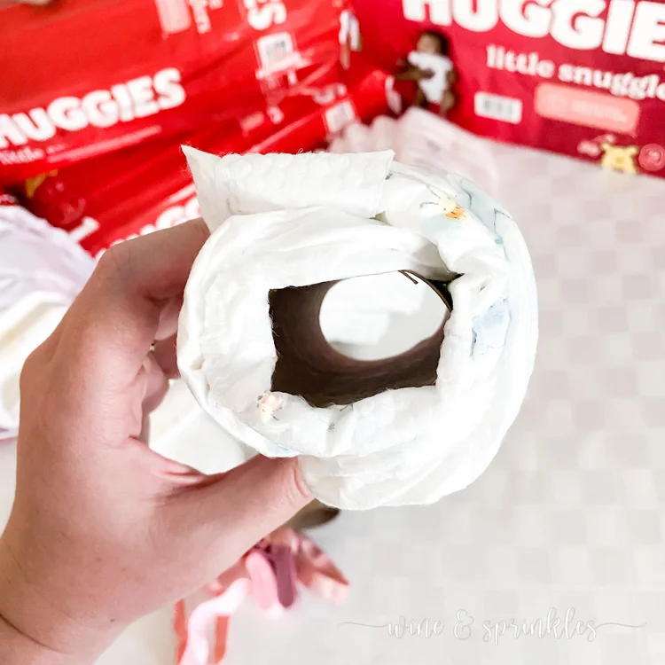 DIY Simple Three Tier Diaper Cake — Wine & Sprinkles