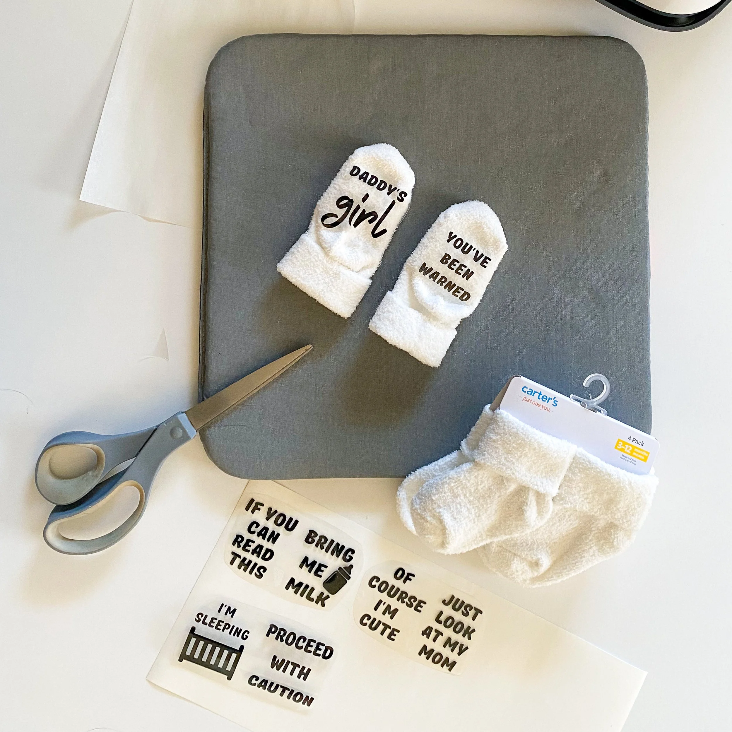 DIY HTV Sassy Baby Socks — Wine & Sprinkles