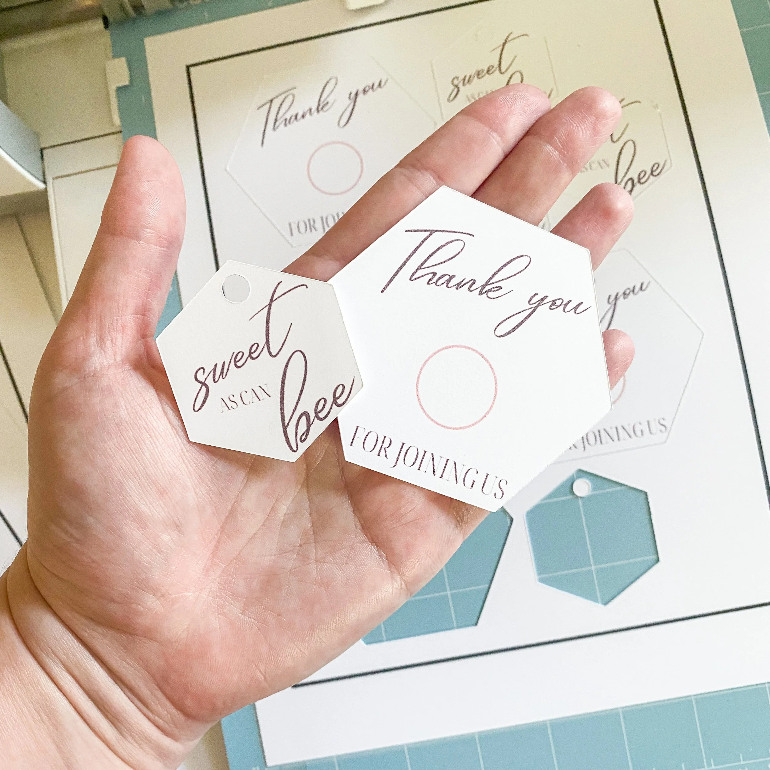 DIY Hexagon Paper Favor Tags and Cards — Wine & Sprinkles