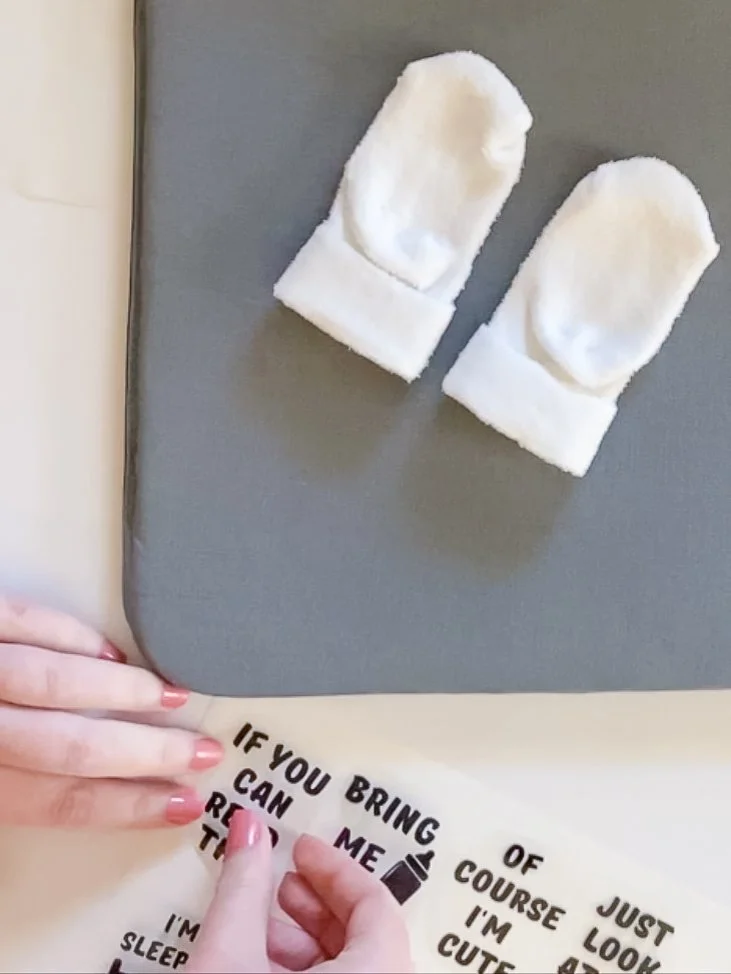 DIY HTV Sassy Baby Socks — Wine & Sprinkles