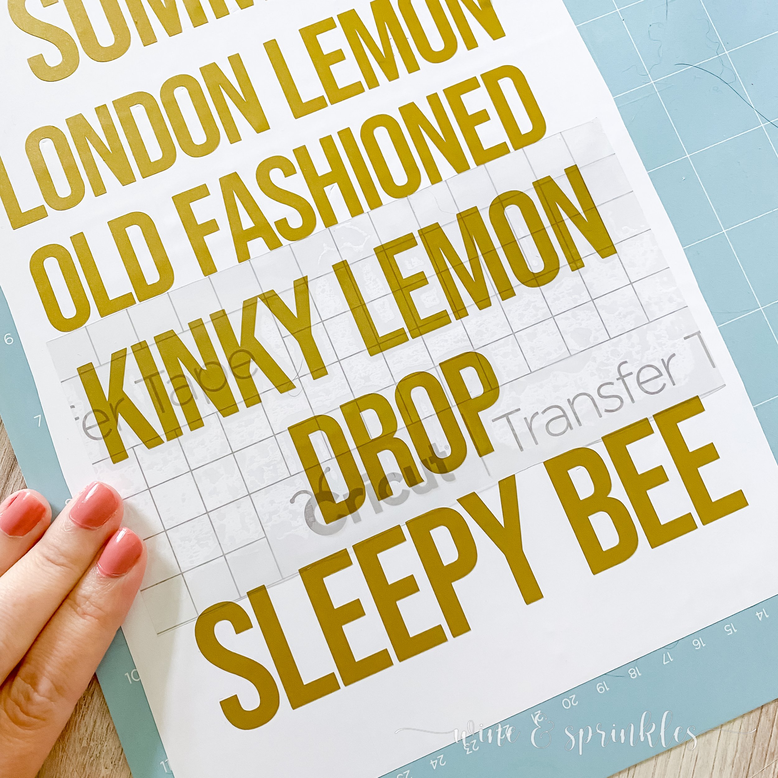 DIY Vinyl Cocktail Bottle Labels — Wine & Sprinkles