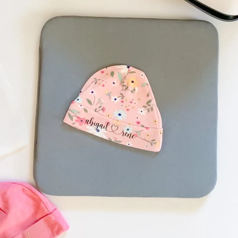 DIY Personalized HTV Baby Hats — Wine & Sprinkles