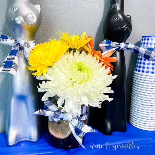 Blue Gingham BaByQ Baby Shower — Wine & Sprinkles