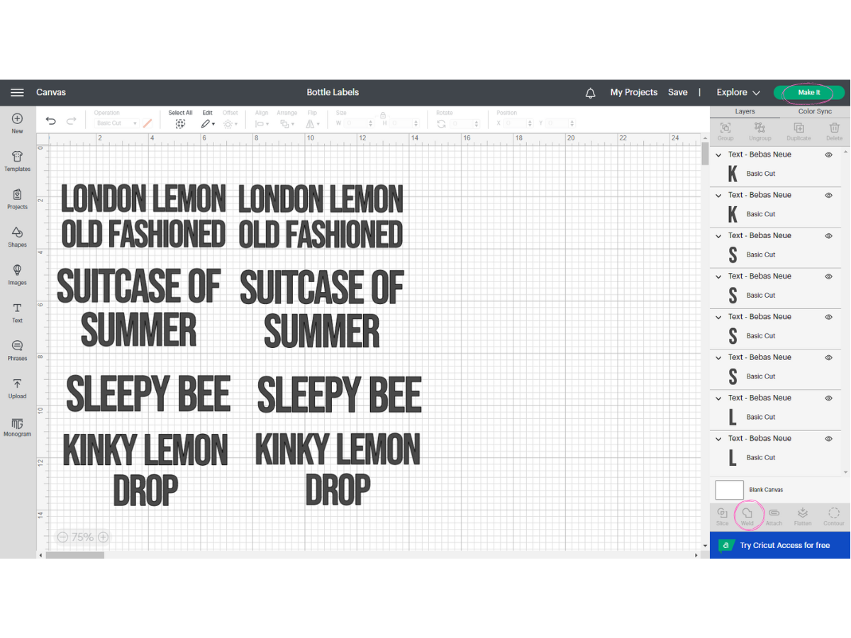 DIY Vinyl Cocktail Bottle Labels — Wine & Sprinkles