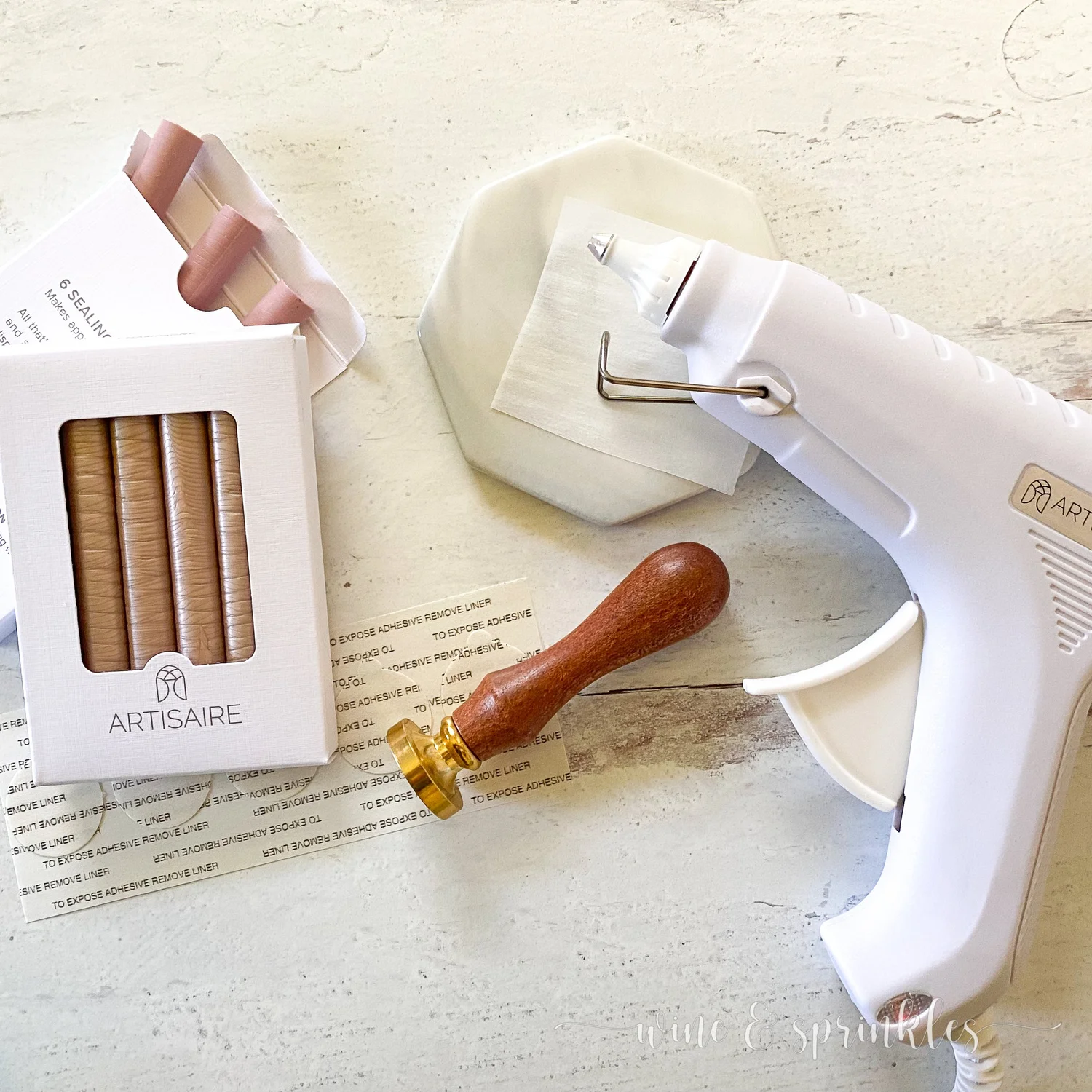 DIY Simple Self Adhesive Wax Seals — Wine & Sprinkles