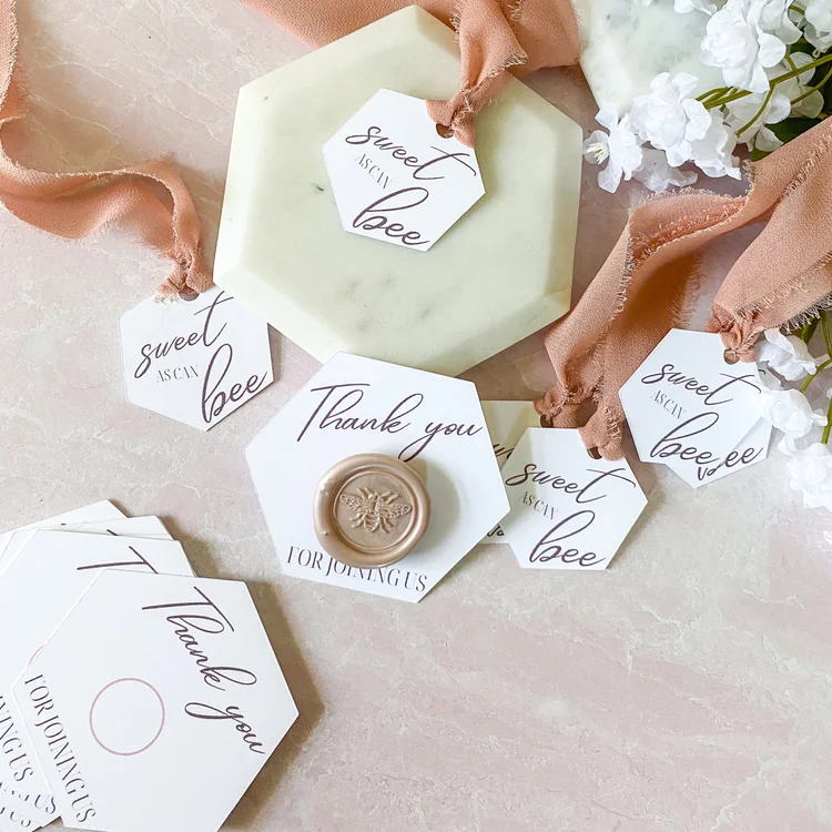 DIY Hexagon Paper Favor Tags and Cards — Wine & Sprinkles