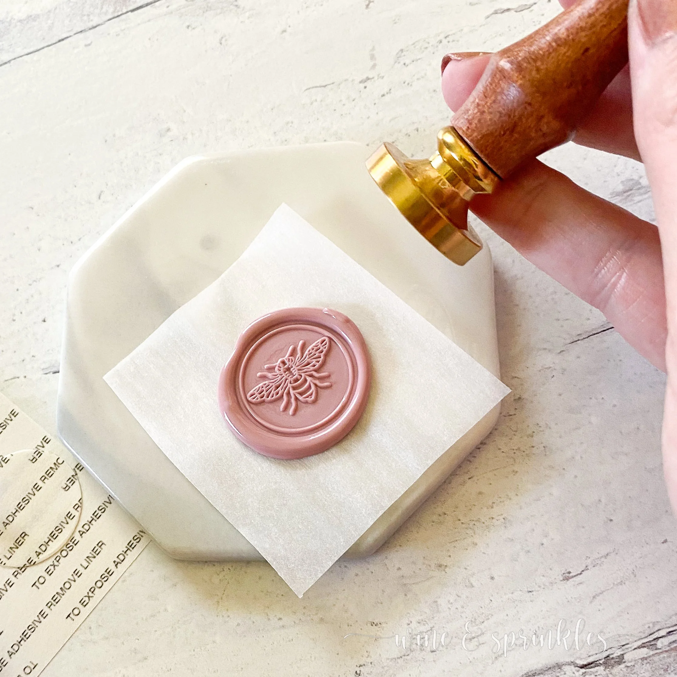 DIY Simple Self Adhesive Wax Seals — Wine & Sprinkles