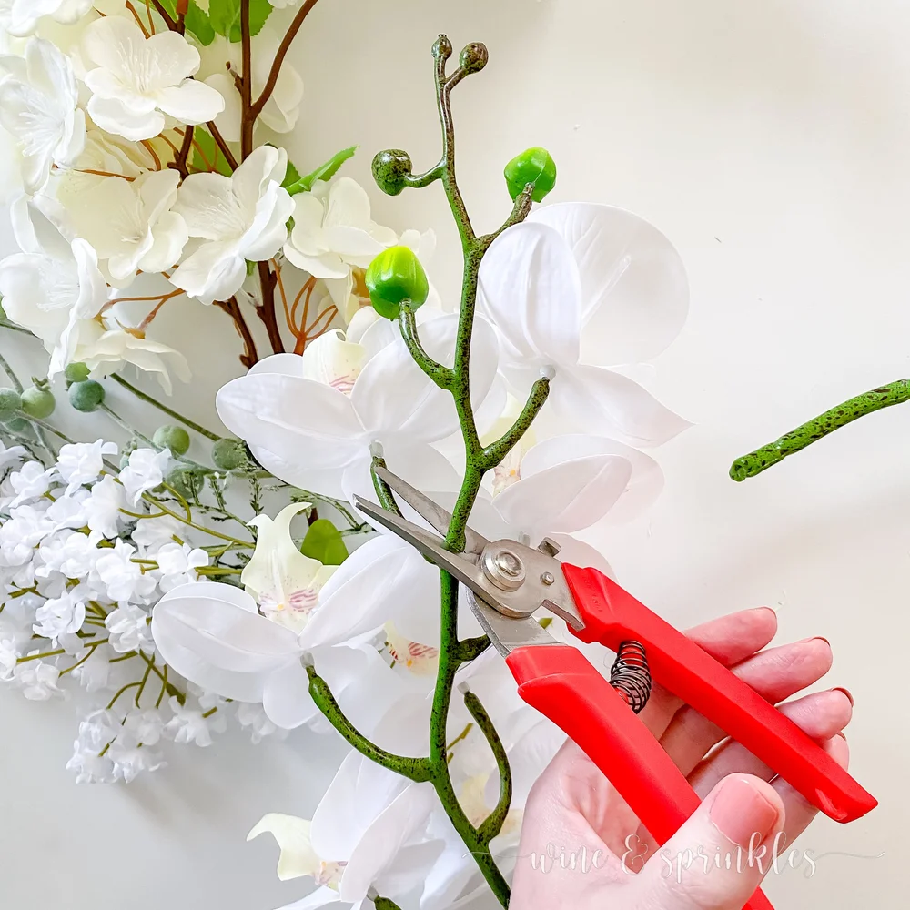 DIY Orchid & Cherry Blossom Silk Flower Crown — Wine & Sprinkles