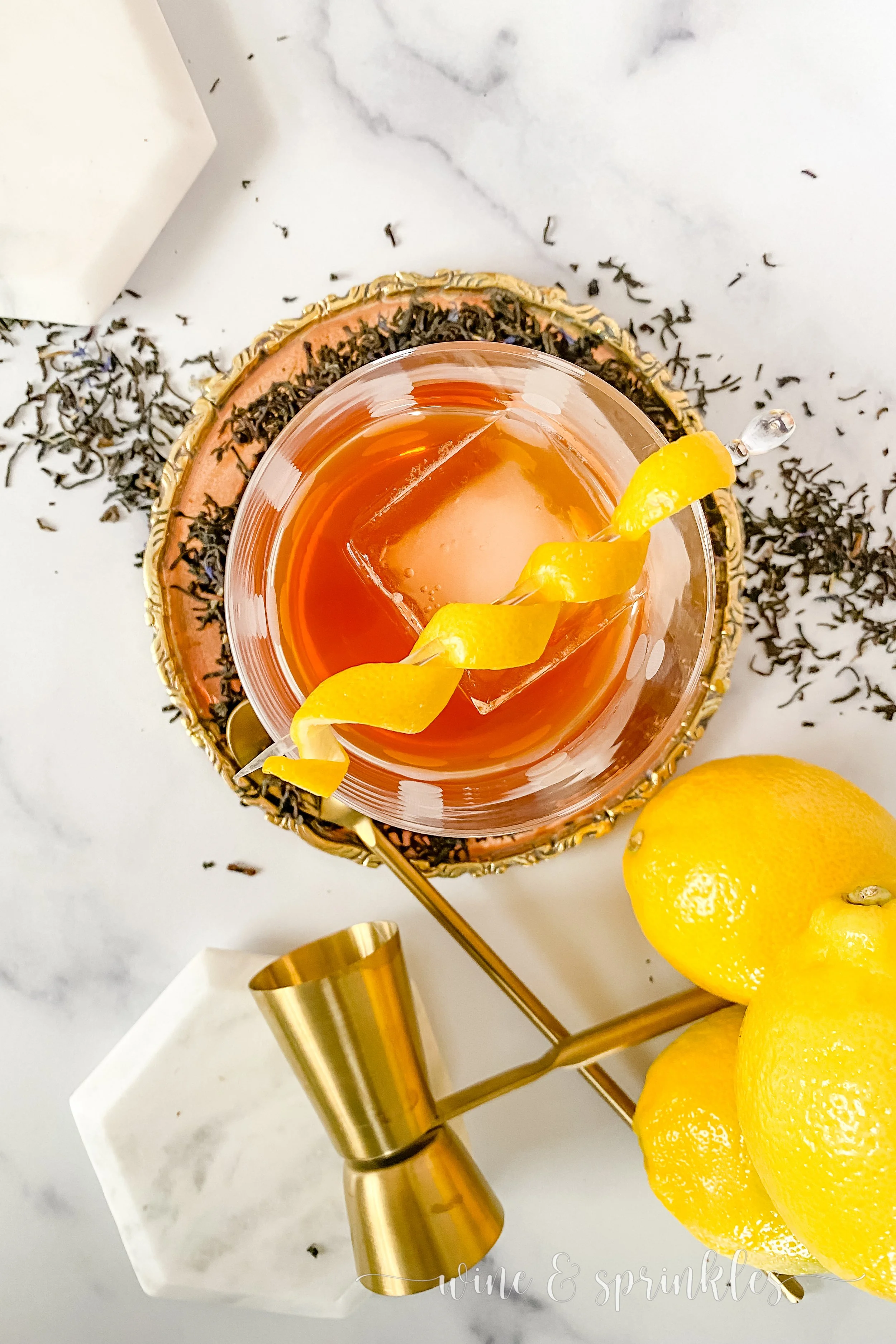 London Fog Lemon Rye Old Fashioned — Wine & Sprinkles