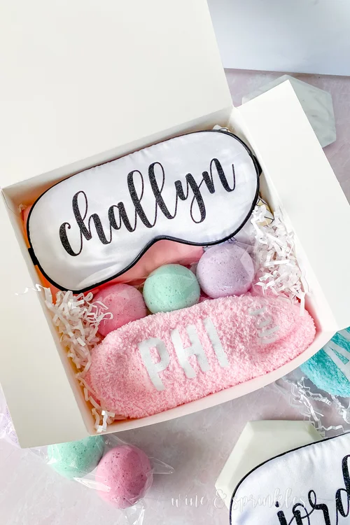 Sorority Spa Sleepover Gift Boxes — Wine & Sprinkles