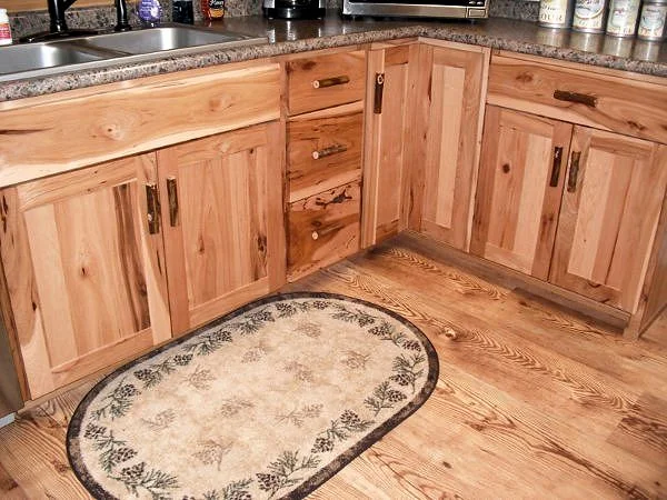 A Rustic Hickory Kitchen with Pictures of Cabinets