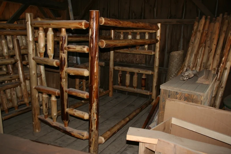 Cedar Log Bunk Beds