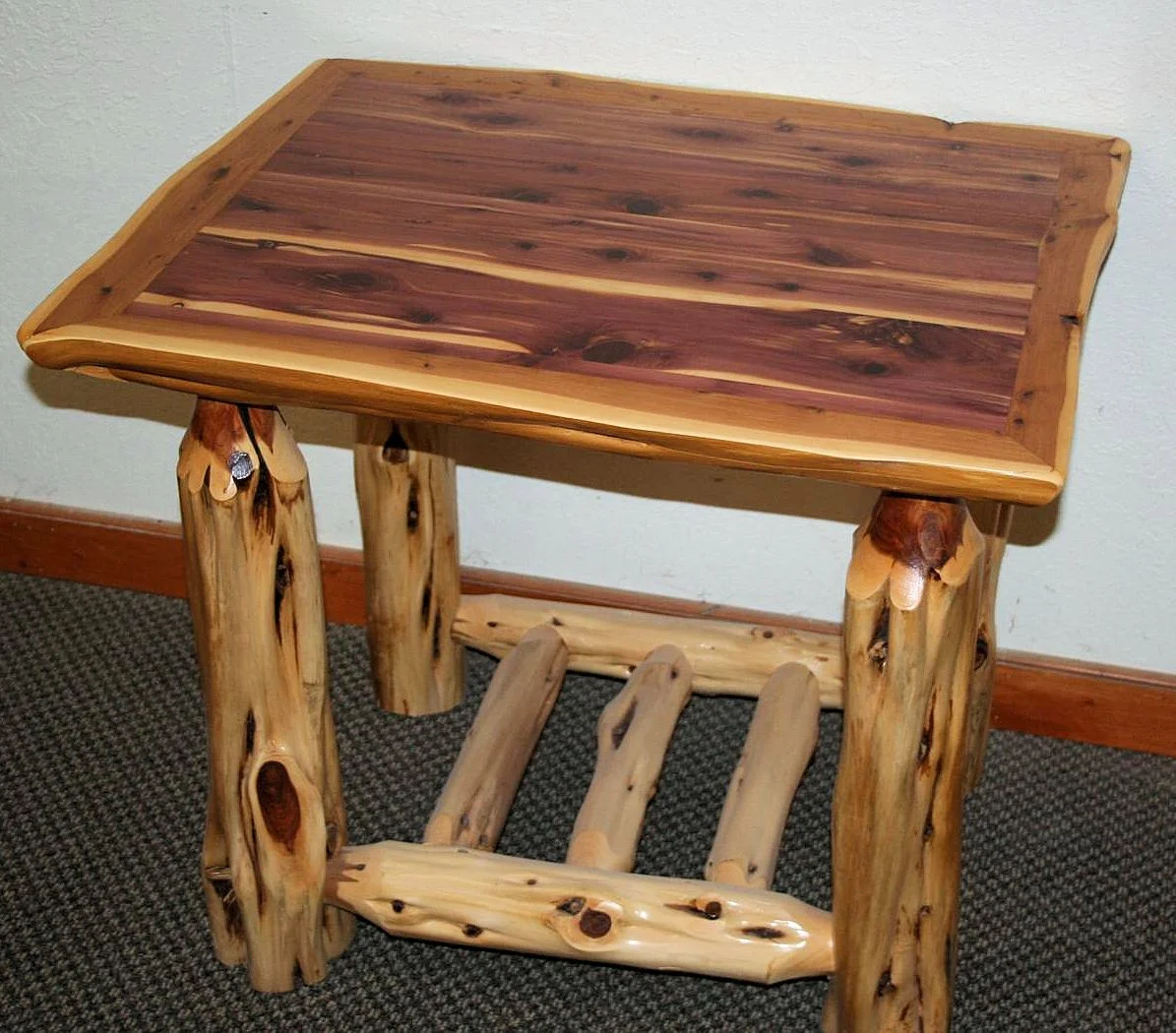 Red Cedar Juniper Log Night Stand