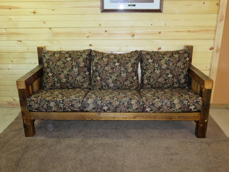 Rustic Wood Sofa