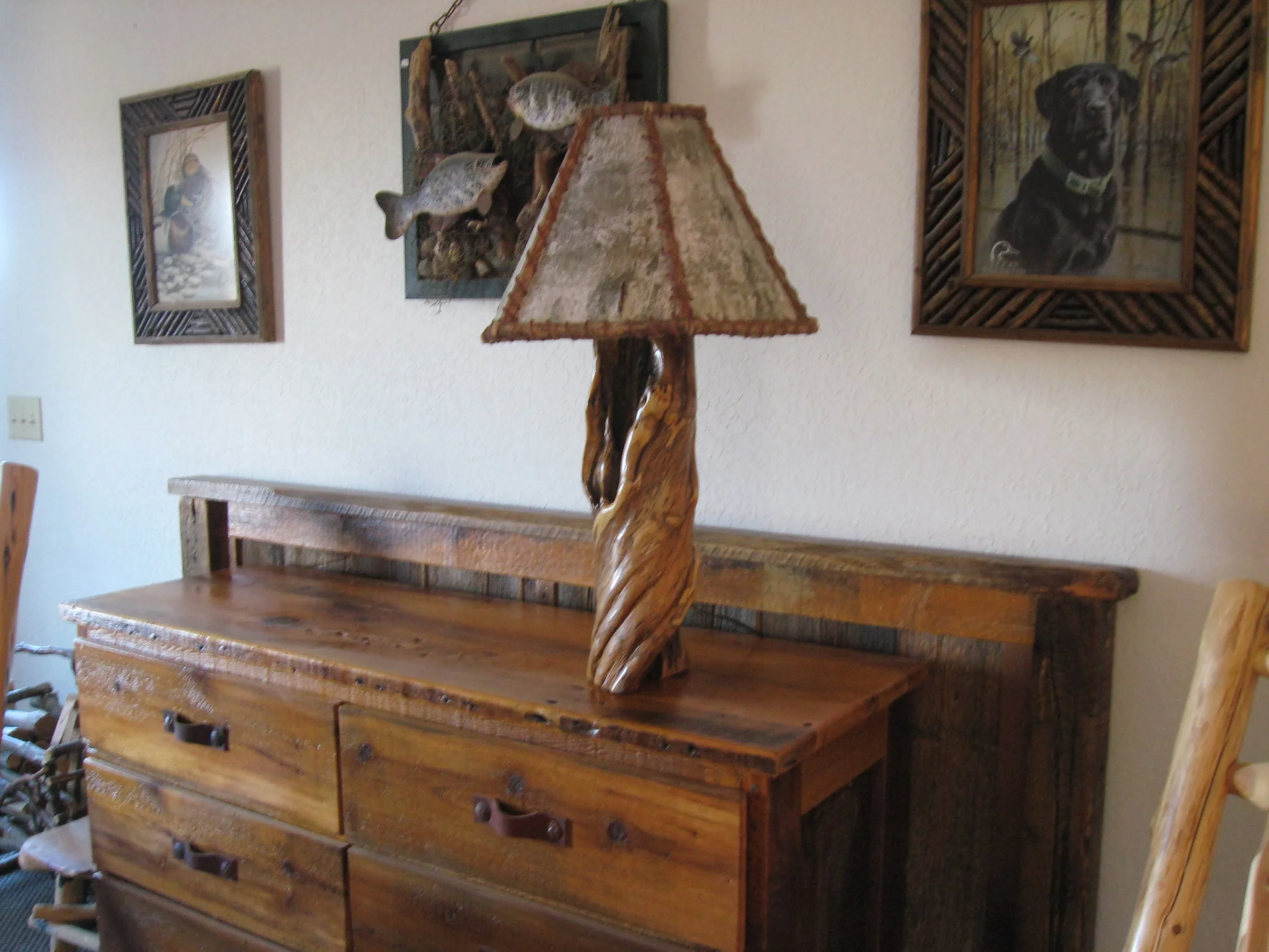 Rustic Birch Bark Lamp Shade for Table Lamps | Vienna Woodworks