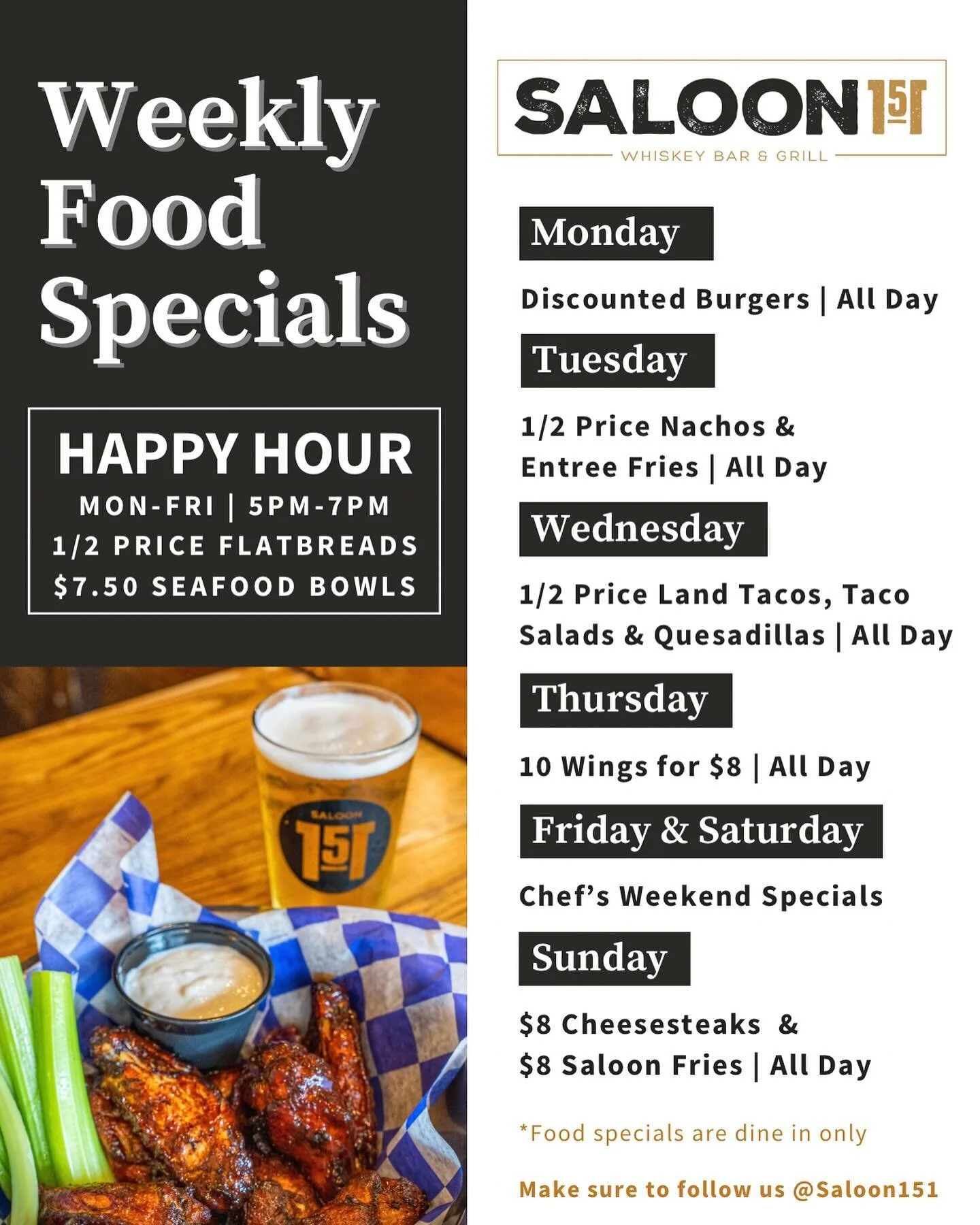 West Chester Restaurant - Saloon 151 Whiskey Bar & Grill - The Tequila ...