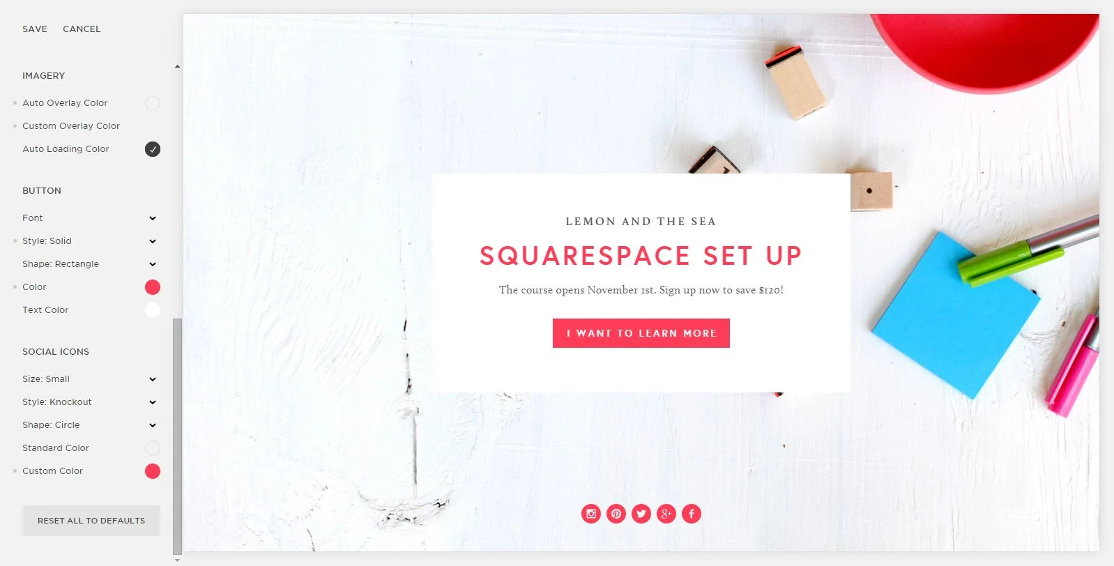 Creating a Cover Page in Squarespace