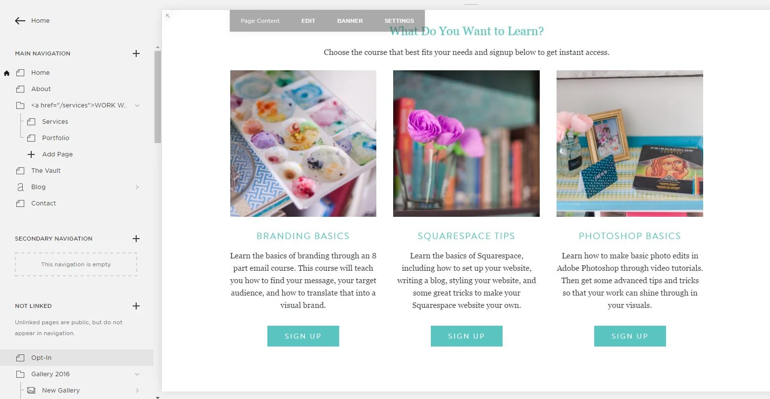 How to Create Multiple Opt-Ins in Squarespace