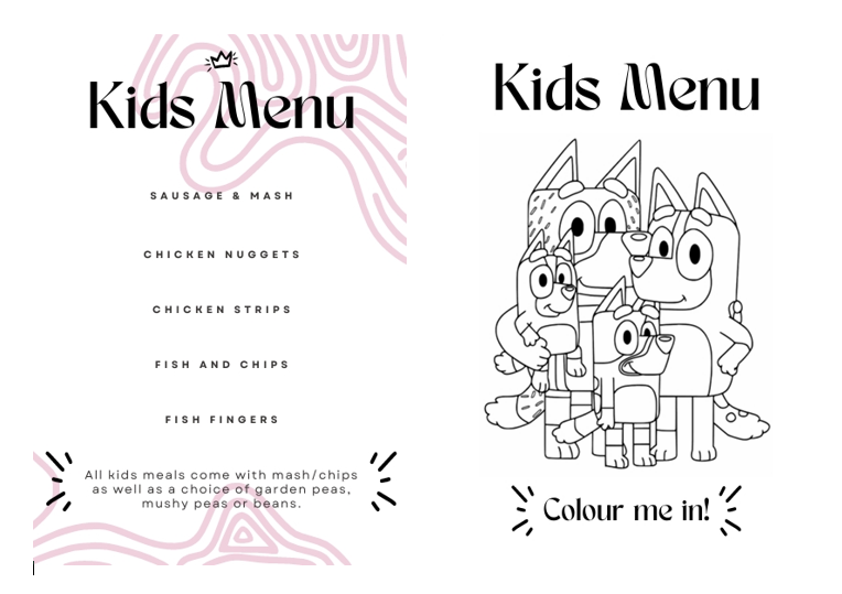 The Menus — Dukes Folly Hotel