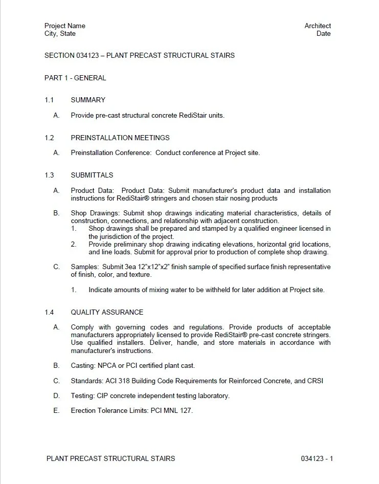 Precast Stairs — RediStair