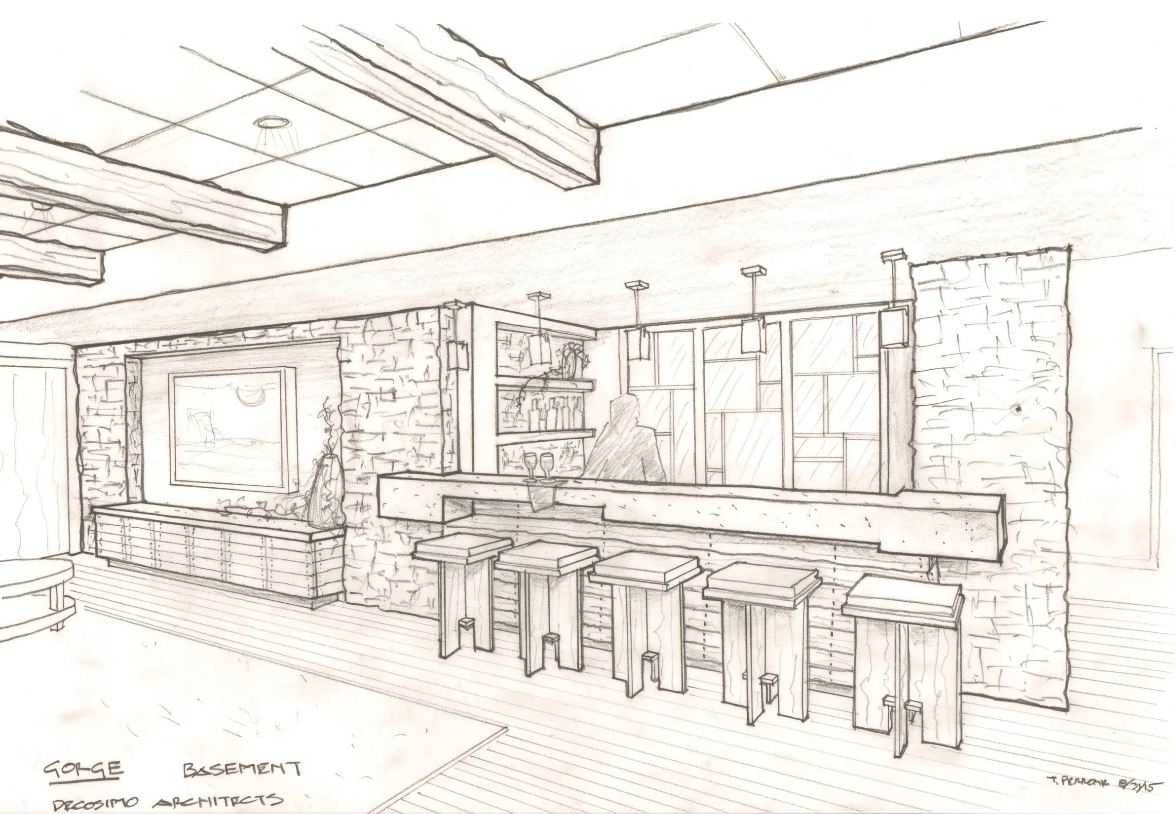 Basement Bar Design Drawings